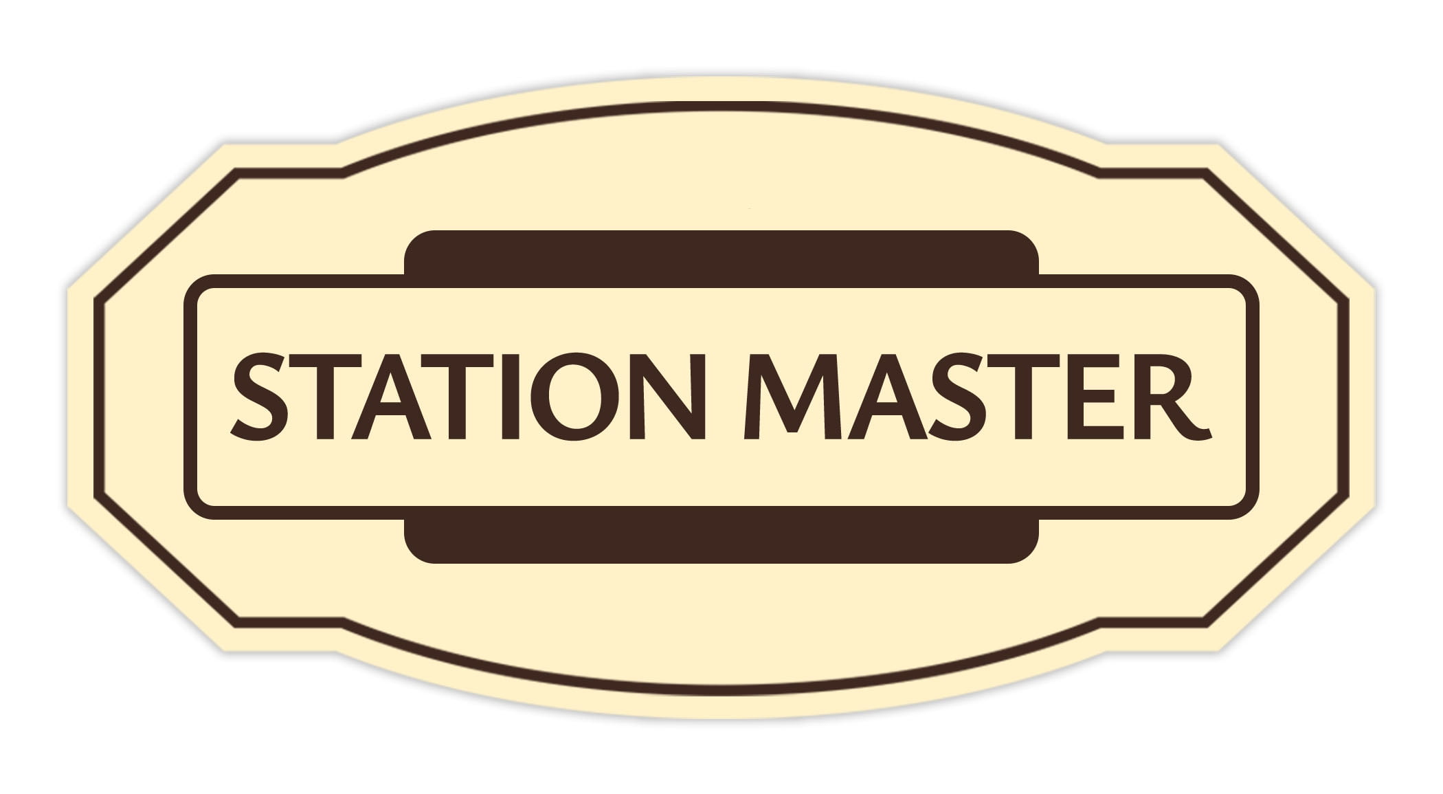 Signs ByLITA Victorian Station Master ABS Plastic | Laser Engraved ...