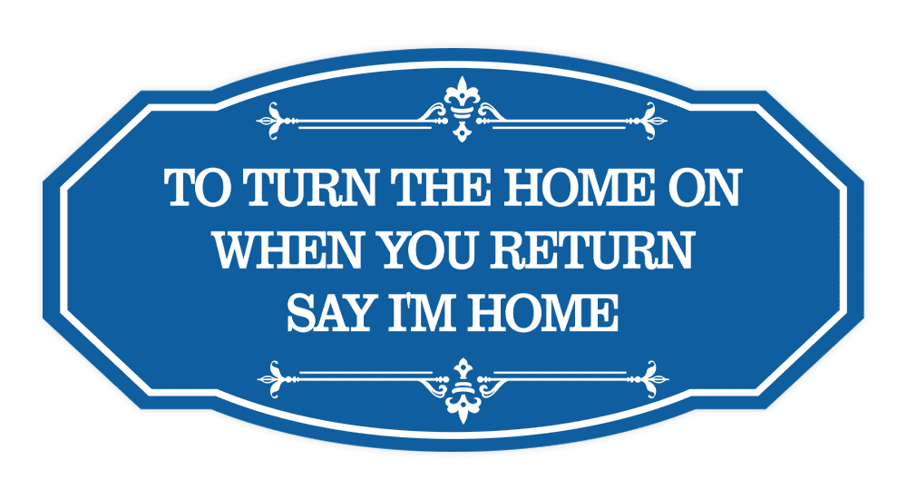 Signs ByLITA Victorian To Turn the Home On When You Return Say I'm Home ...
