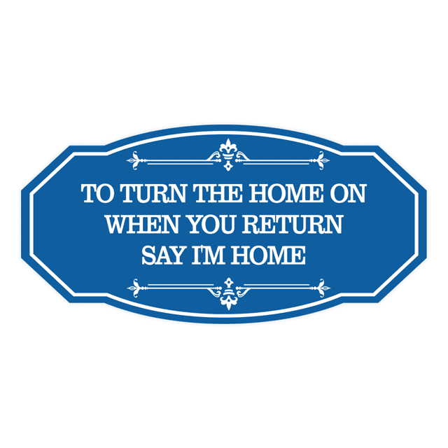 Signs ByLITA Victorian To Turn the Home On When You Return Say I'm Home ...