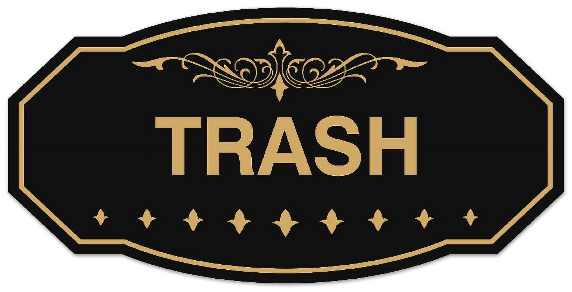 Signs ByLITA Victorian Trash Sign - Laser-Engraved Lettering | Durable ...