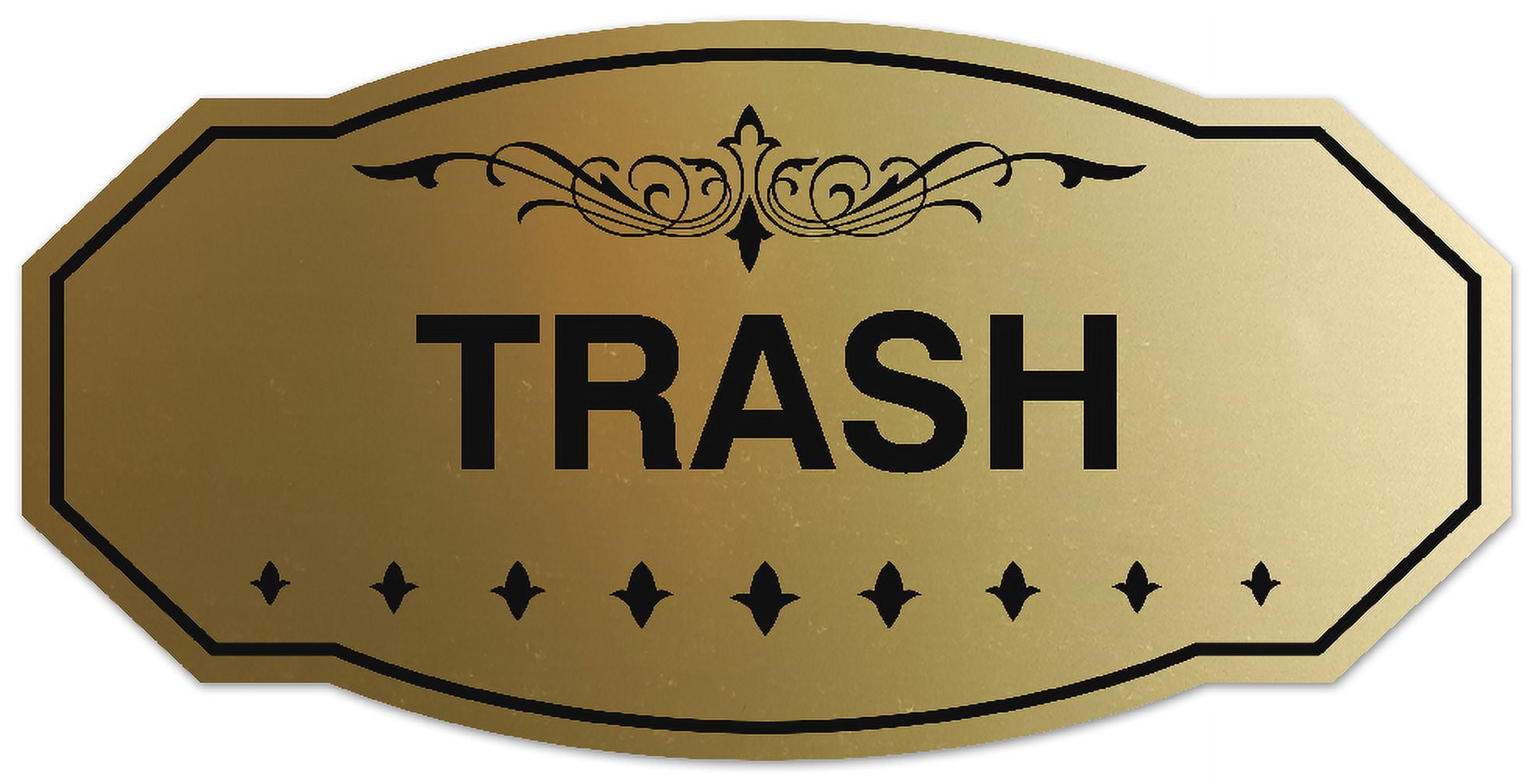 Signs ByLITA Victorian Trash Sign - Laser-Engraved Lettering | Durable ...