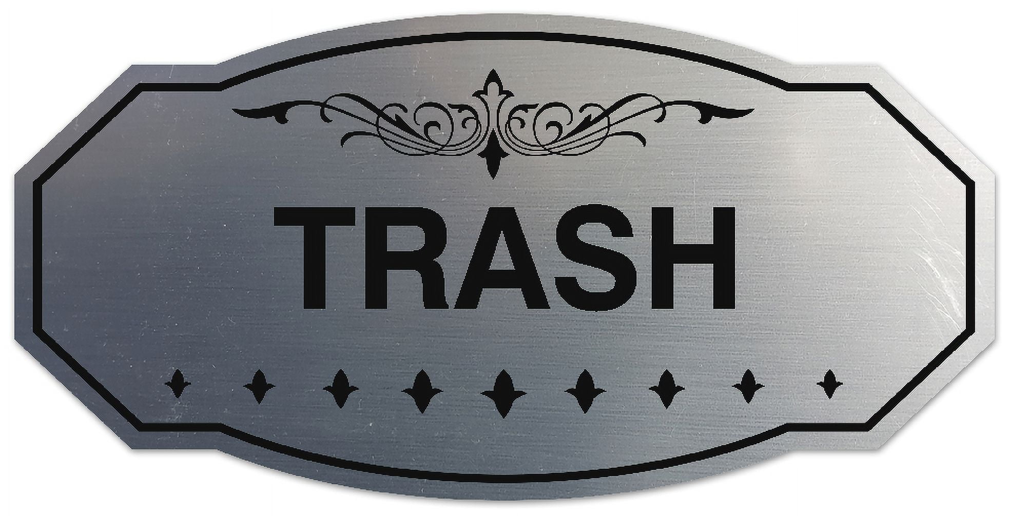 Signs ByLITA Victorian Trash Sign - Laser-Engraved Lettering | Durable ...