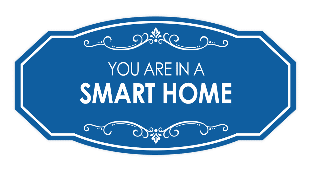Signs ByLITA Victorian You Are In a Smart Home Airbnb Sign (Blue ...