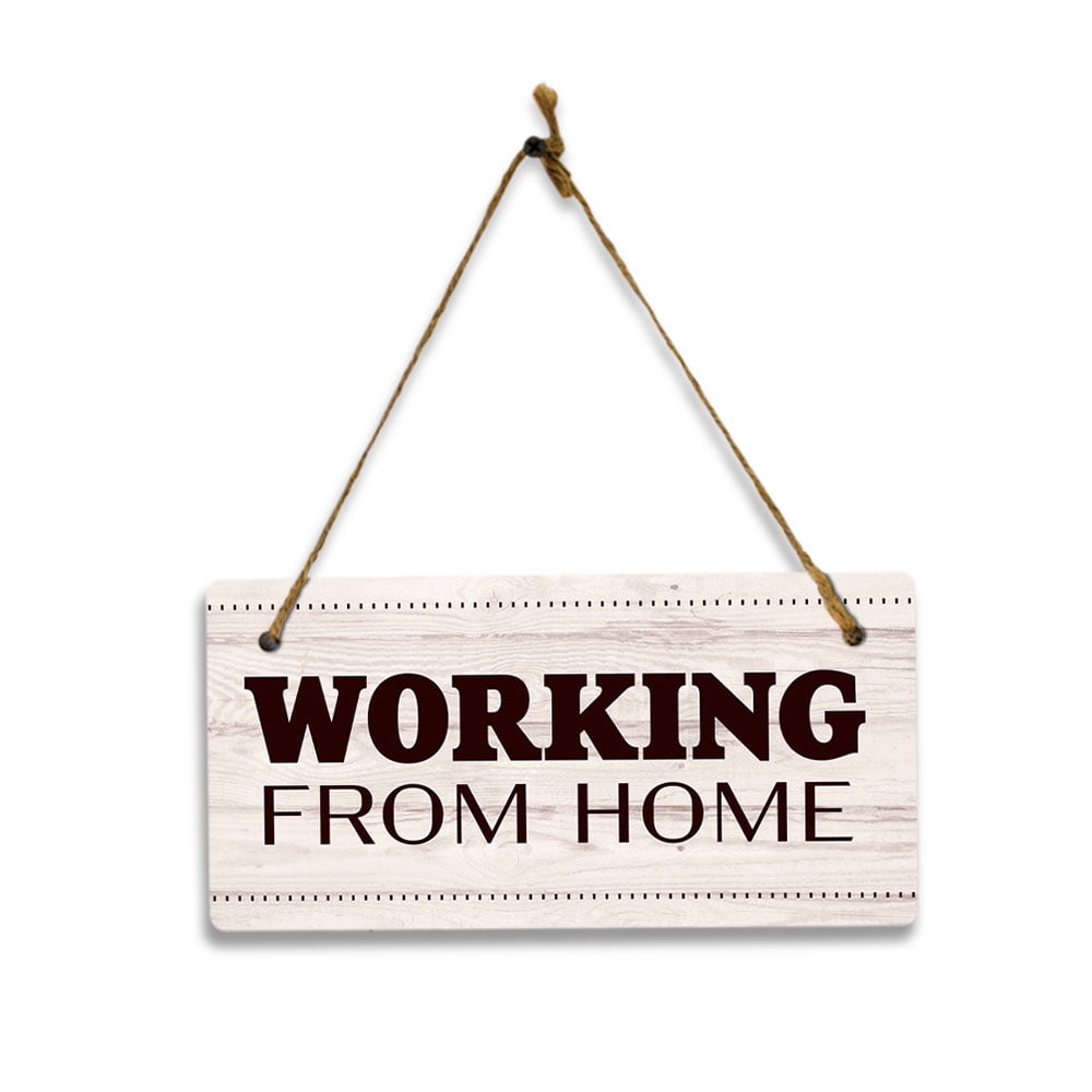 Signs ByLITA Working From Home 5x10 Hanging Plus Wall or Door Sign ...