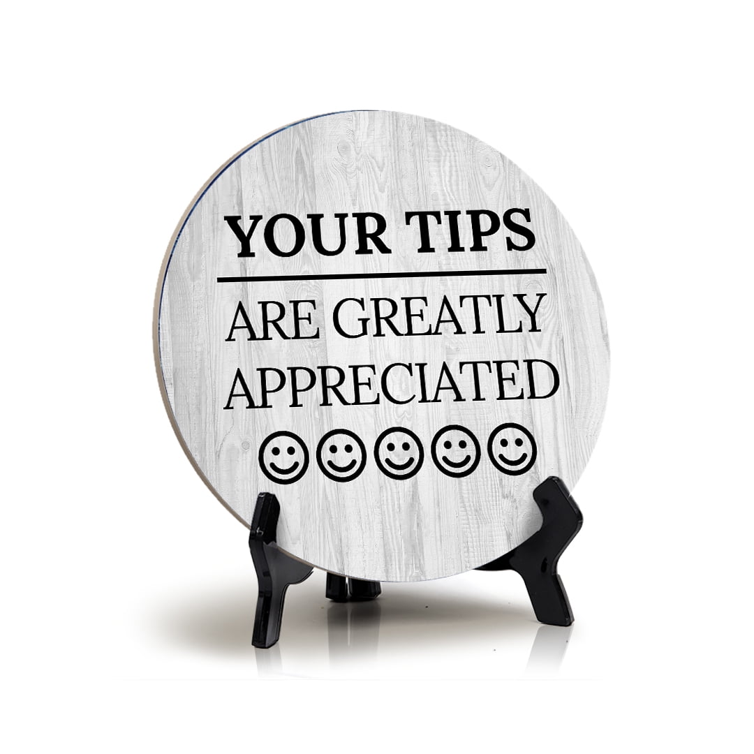 Signs ByLITA Your Tips Are Greatly Appreciated (Smiley vector) Circle ...