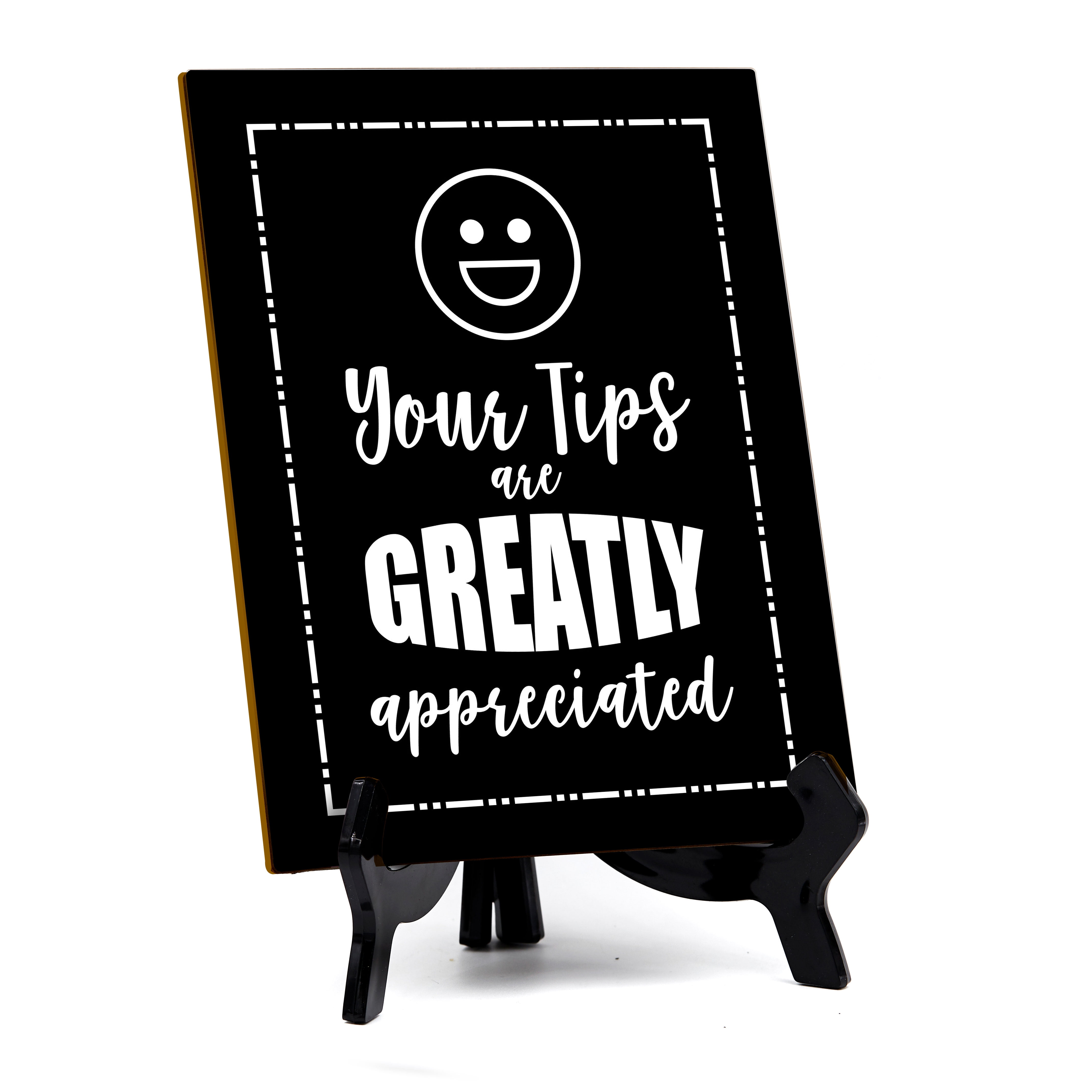 Signs ByLITA Your Tips Are Greatly Appreciated (Smiley vector) Table ...