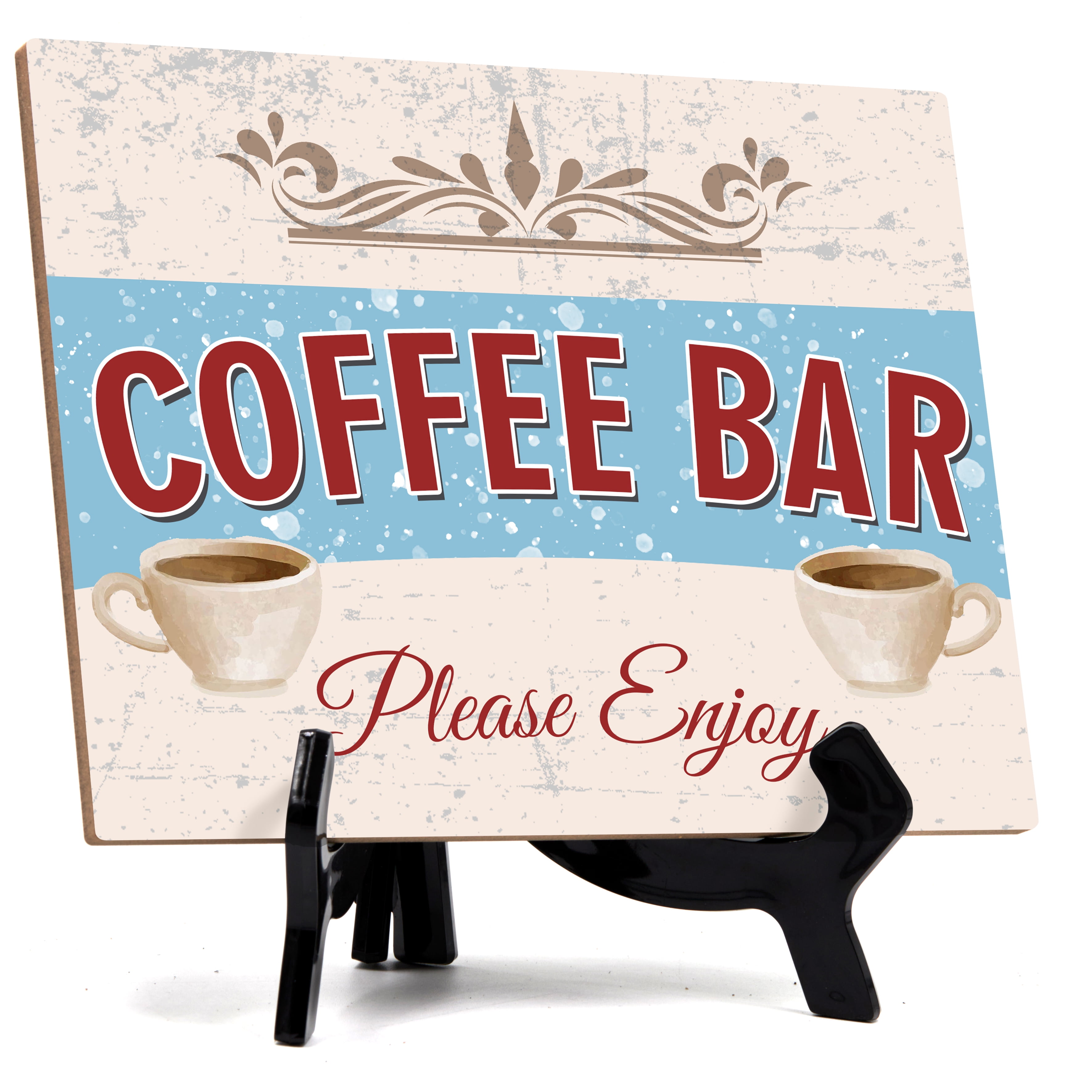 Signs ByLita Classic Design Coffee Bar Table Sign | Home Kitchen ...