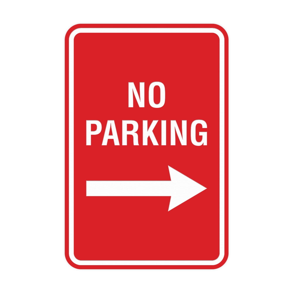 Signs ByLita Designer No Parking Sign (Red) - Large - Walmart.com