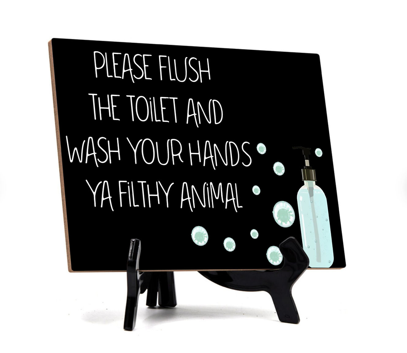 Wash Your Hands Ya Filthy Animal Wooden Plank Sign 7.5x7.5 - Walmart.com