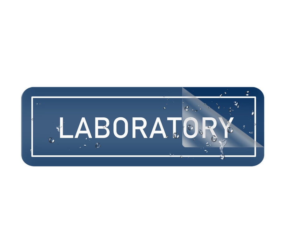 Signs Bylita Basic Laboratory Sign Laser-Engraved Lettering Durable Abs ...