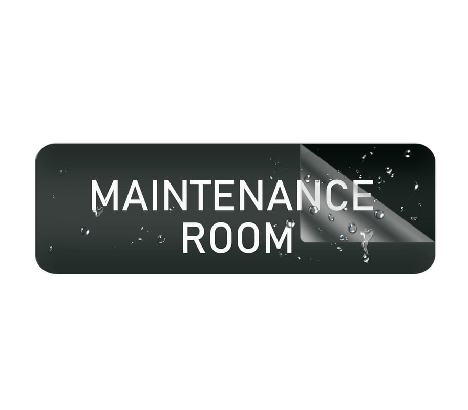 Signs Bylita Basic Maintenance Room Sign Laser-Engraved Lettering ...