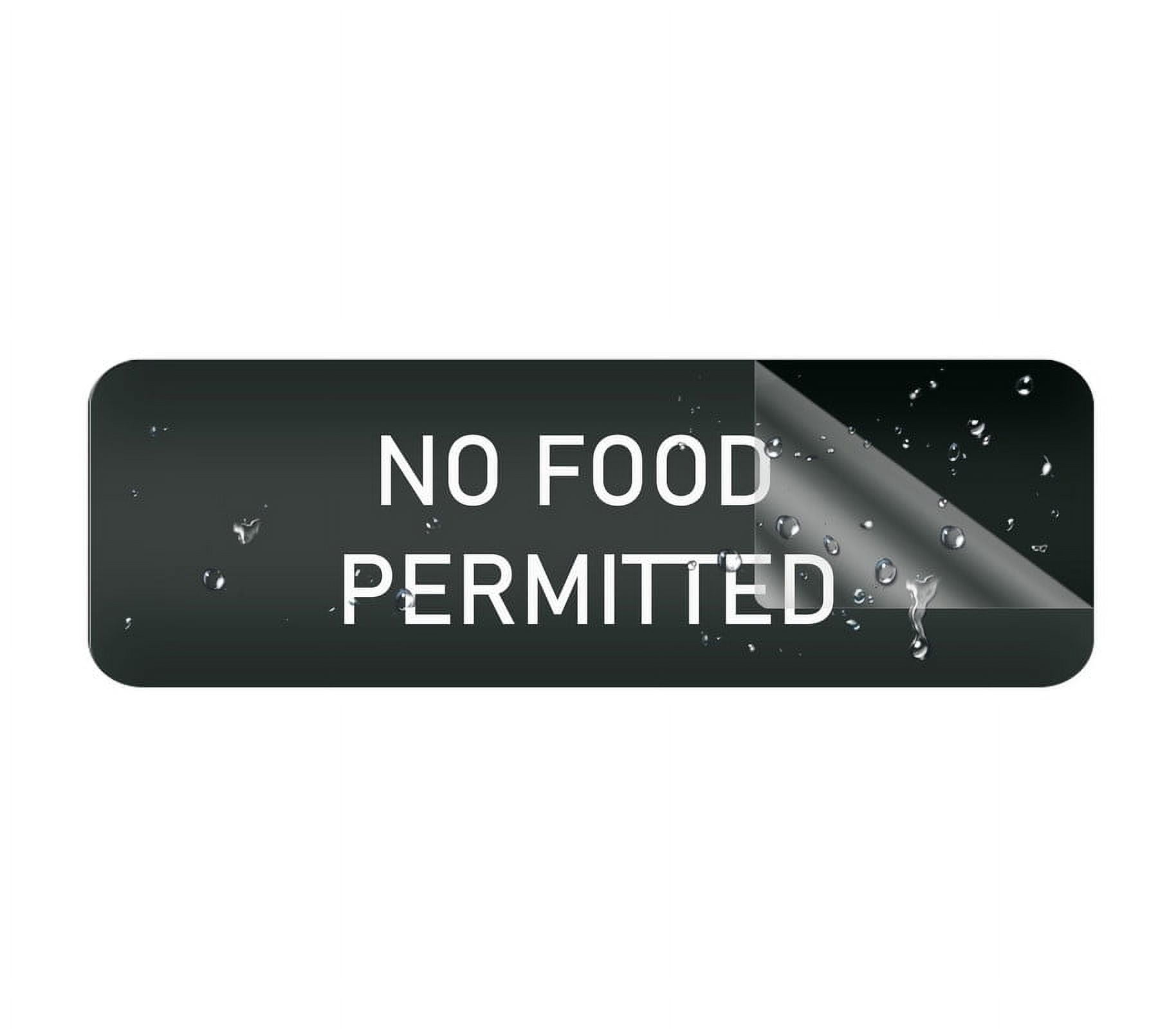 Signs Bylita Basic No Food Permitted Wall Or Door Sign 10X3 Inch Sign ...