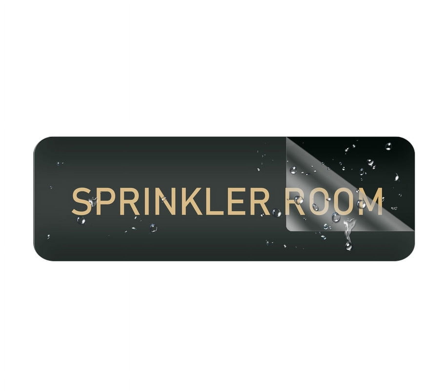 Signs Bylita Basic Sprinkler Room Sign Laser-Engraved Lettering Durable ...