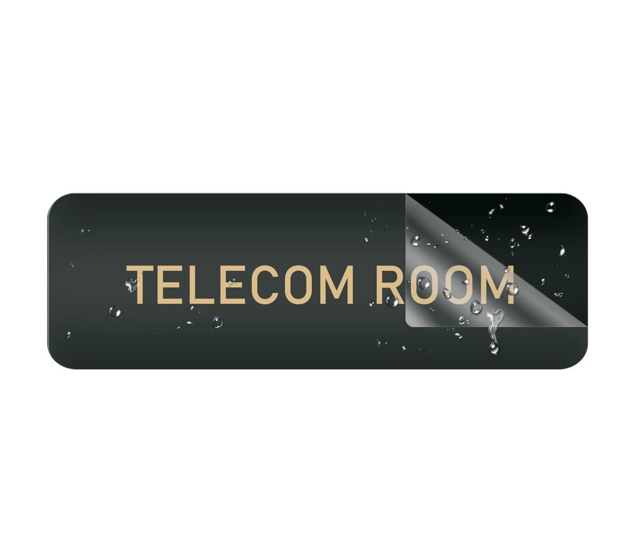 Signs Bylita Basic Telecom Room Sign Laser-Engraved Lettering Durable ...