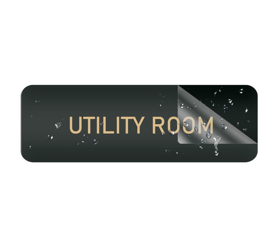 Signs Bylita Basic Utility Room Sign Laser-Engraved Lettering Durable ...