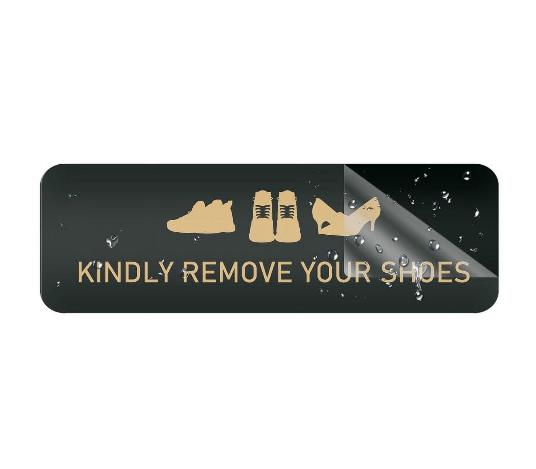 Signs Bylita Circle Kindly Your Shoes Sign Acrylic Plastic Sign 10"X3 ...