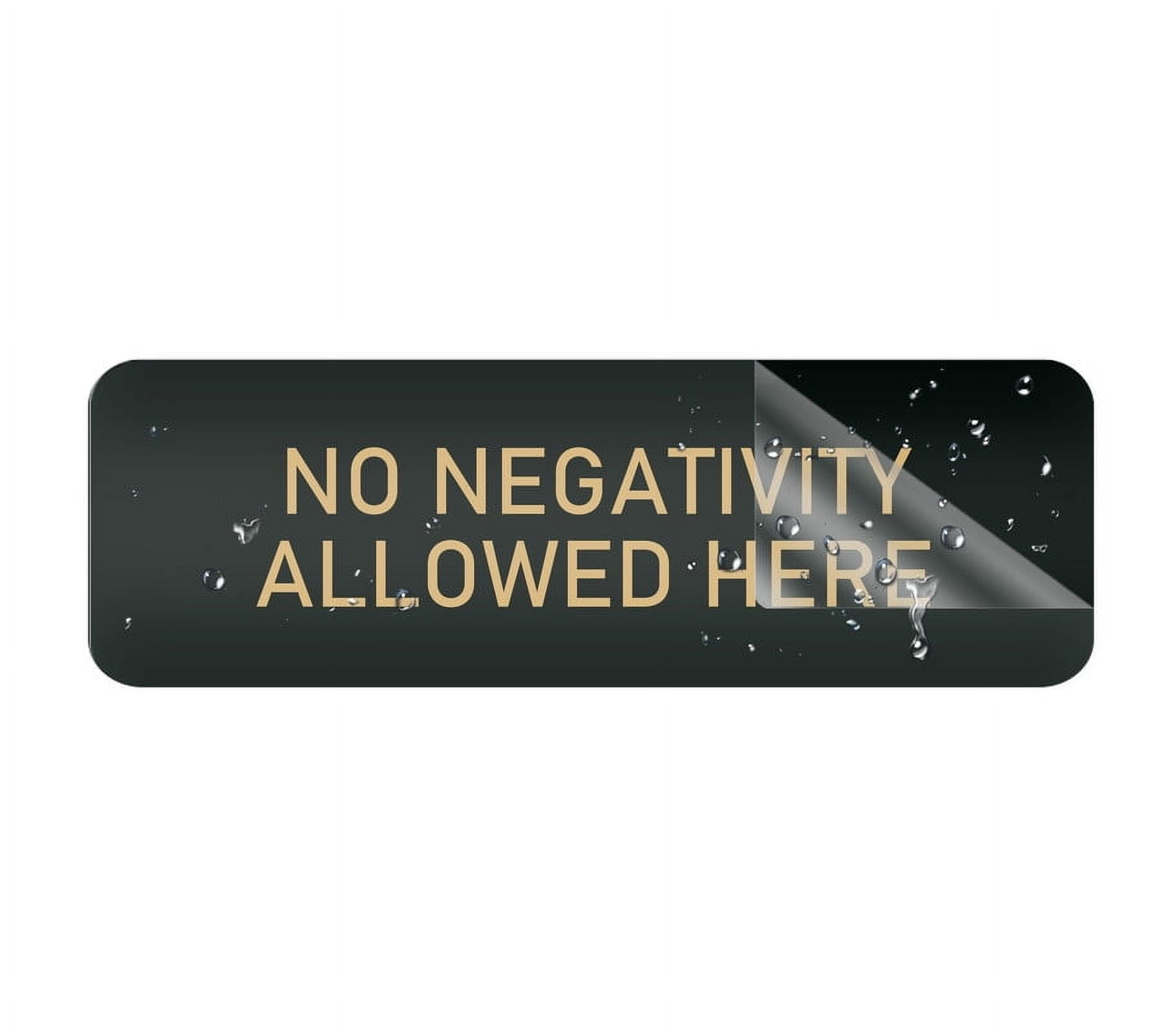 Signs Bylita Circle No Negativity Allowed Here Sign Acrylic Plastic ...