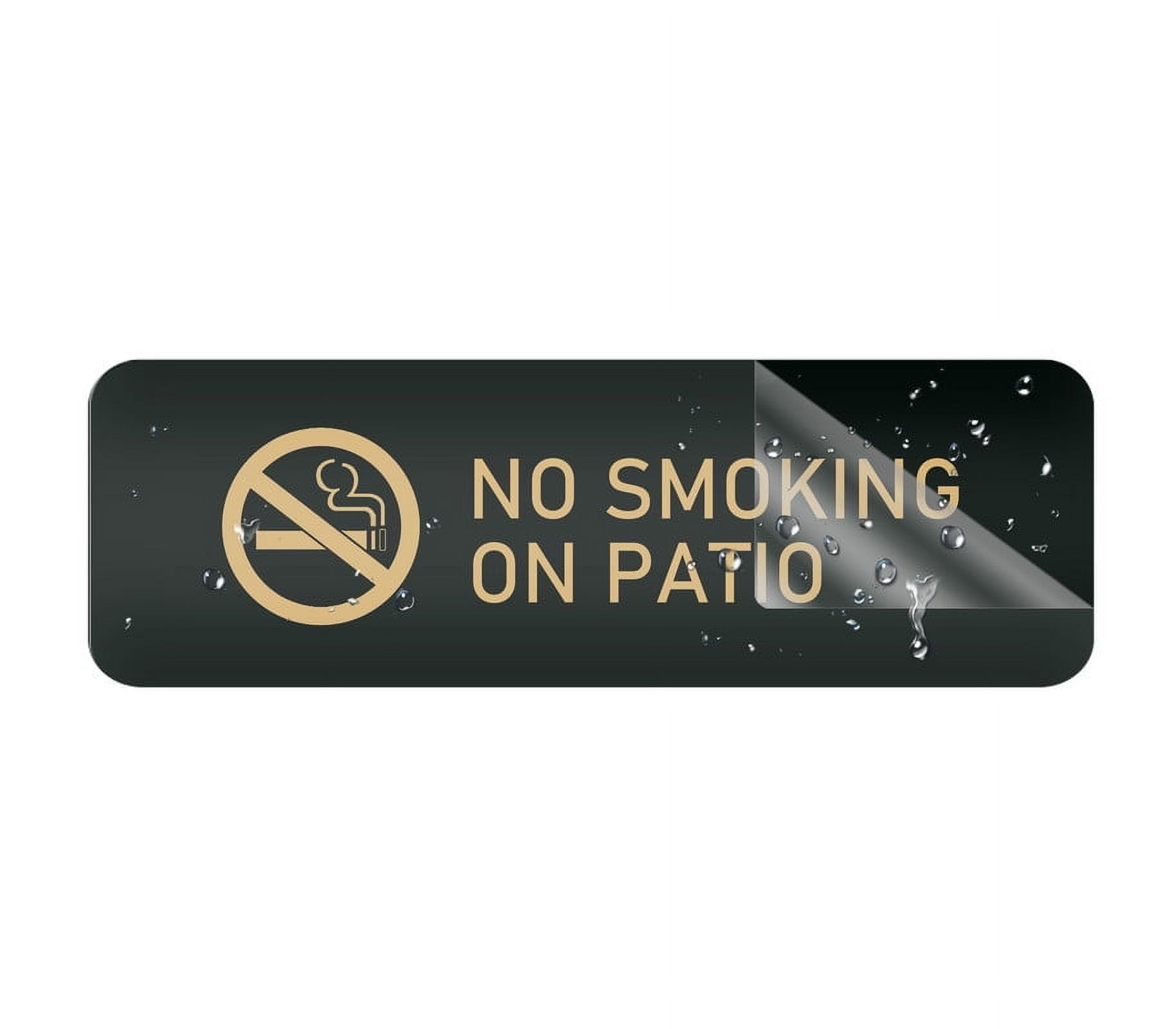 Signs Bylita Circle No Smoking On Patio Sign Acrylic Sign Easy To Mount ...