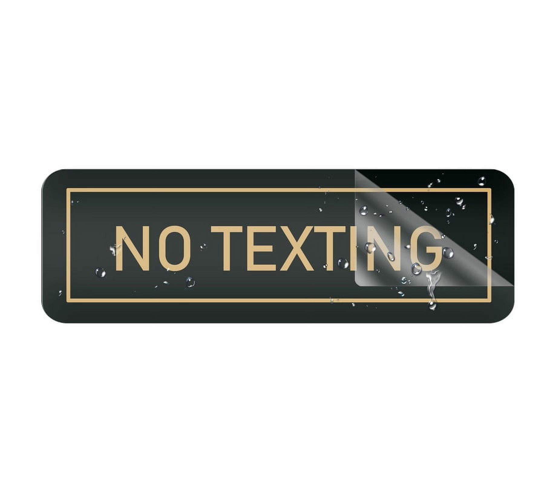 Signs Bylita Circle No Texting Cellphone Wall Or Door Sign 10X3 Inch ...