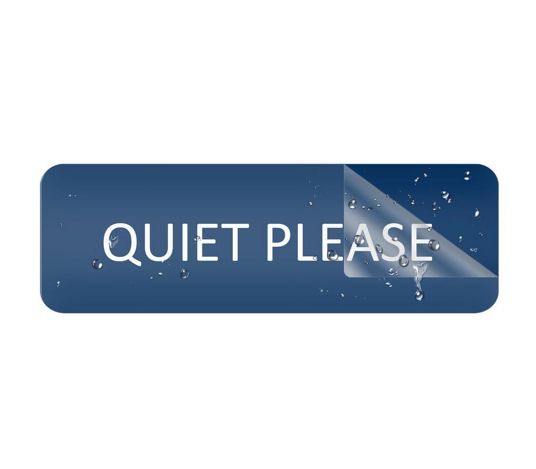 Signs Bylita Circle Quiet Please Sign 10X3 Inch Sign Acrylic Self-Stick ...