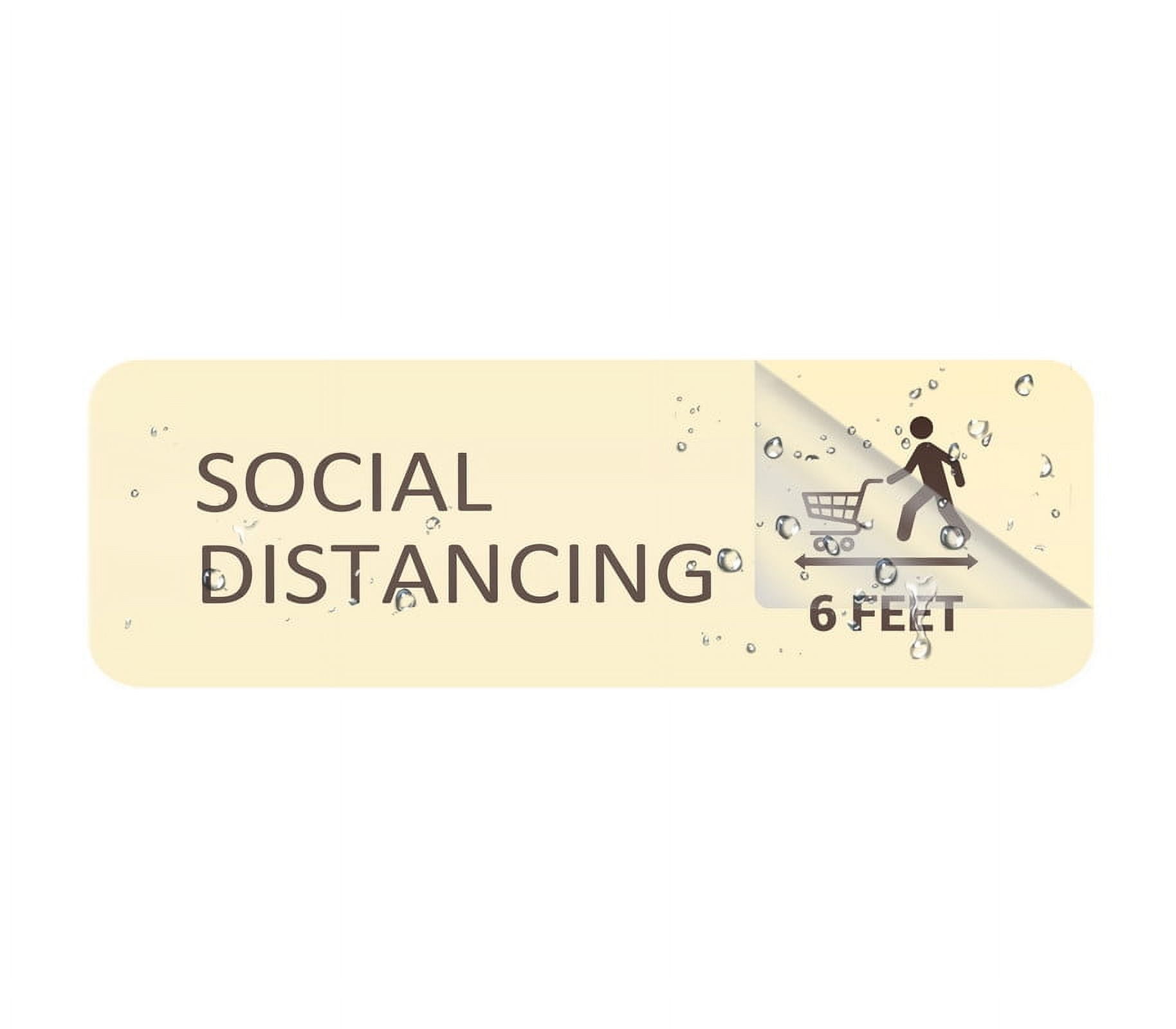 Signs Bylita Circle Social Distancing Sign Urable Plastic Sign Easy To ...