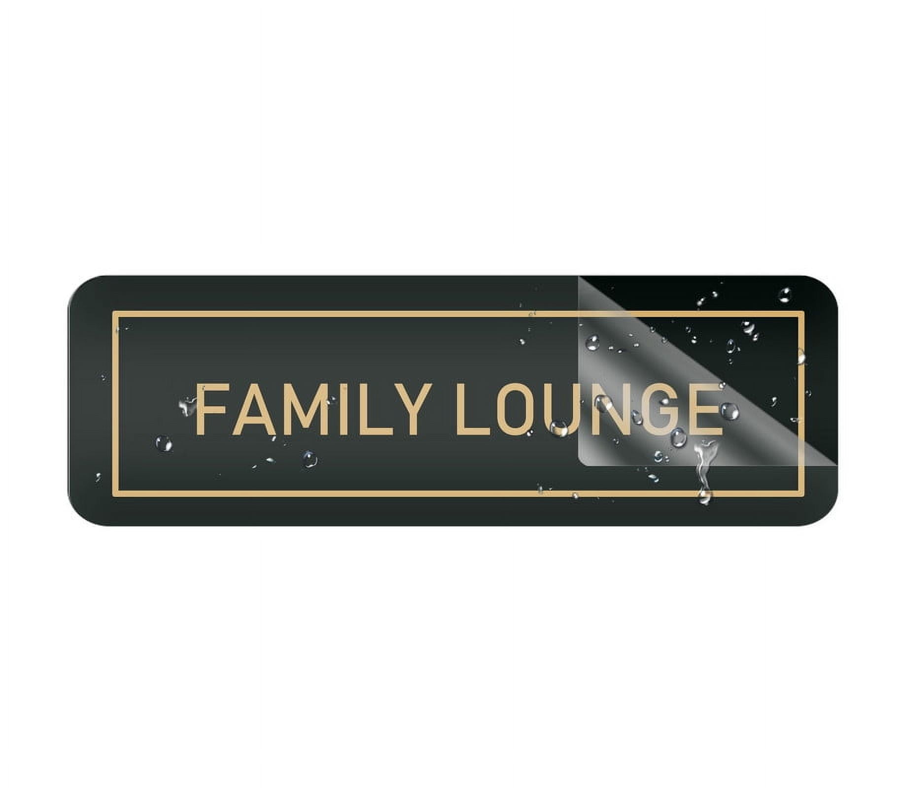 Signs Bylita Designer Family Lounge Sign 10X3 Inch Guest Room Sign ...