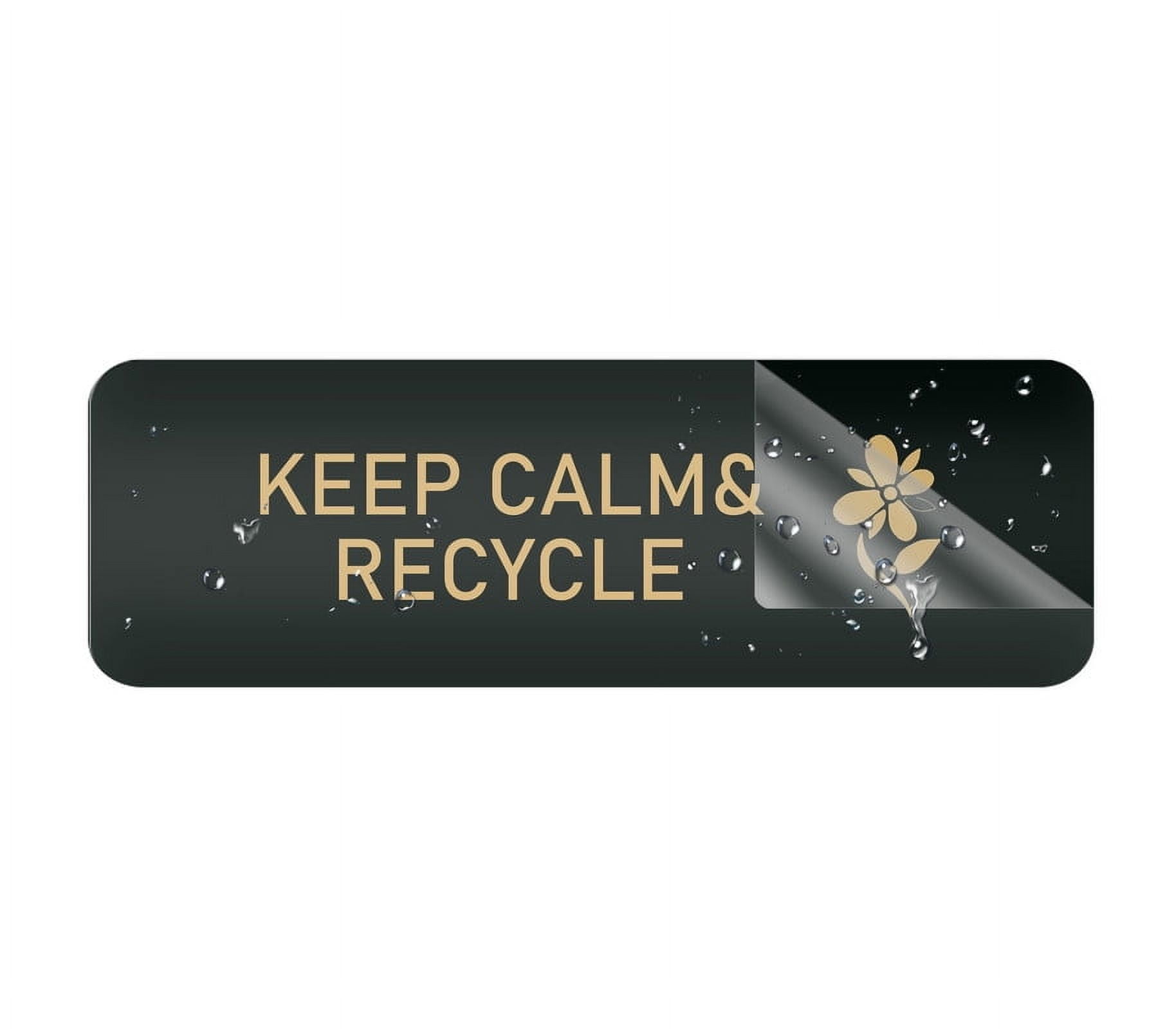 Signs Bylita Designer Keep Calm & Recycle Wall Or Door Sign 10X3 Inch ...