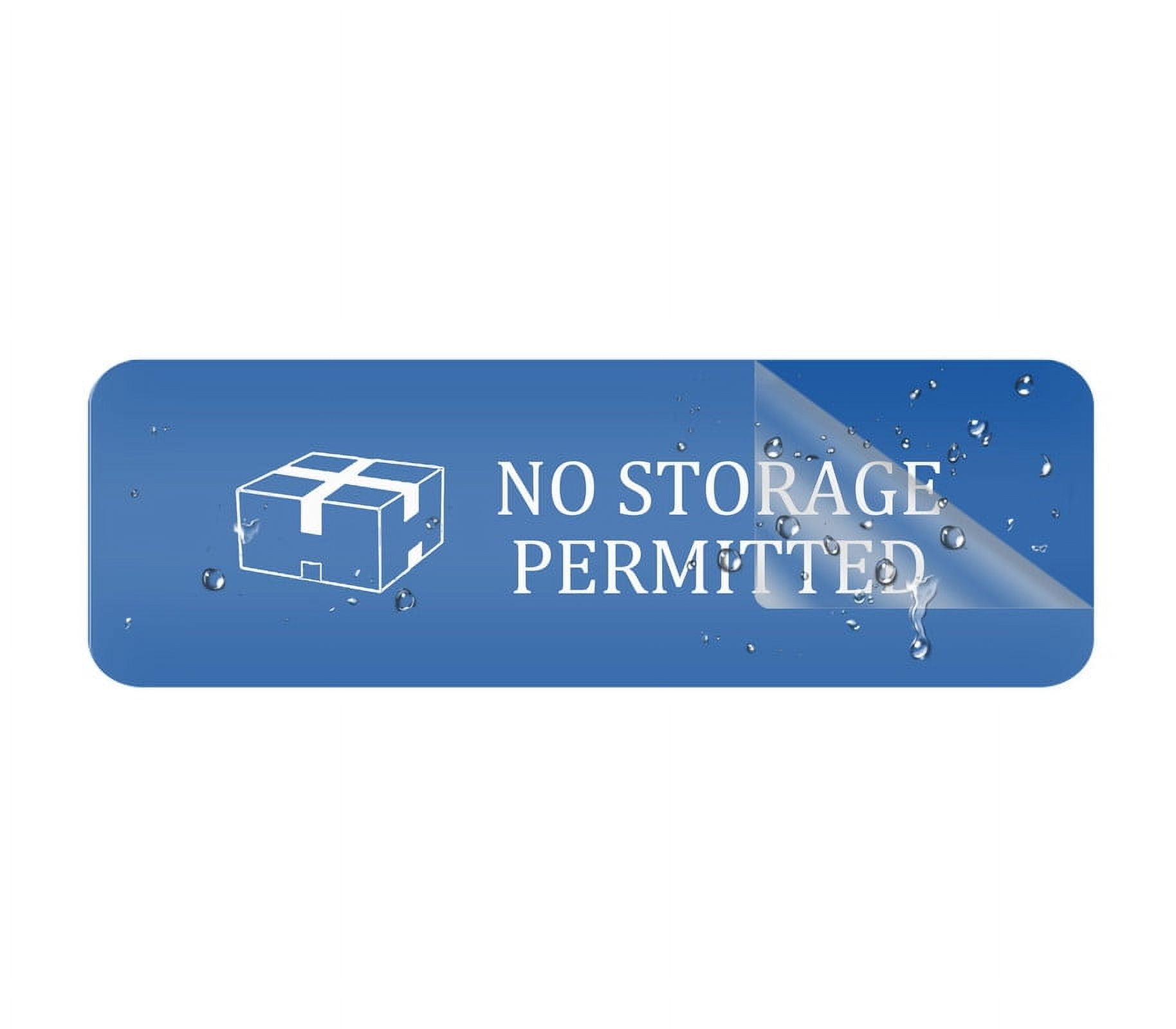 Signs Bylita Designer No Storage Permitted Wall Or Door Sign Acrylic ...