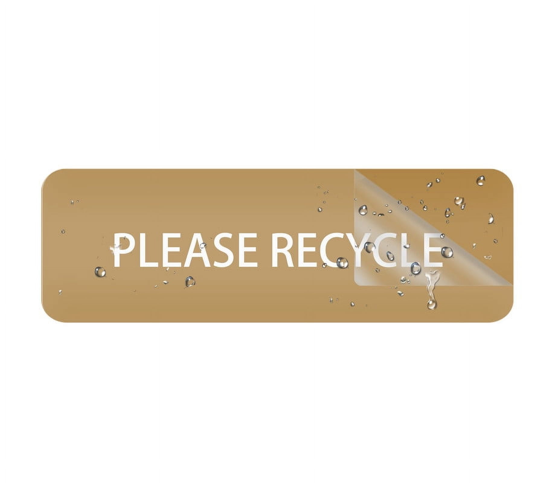 Signs Bylita Designer Please Recycle Wall Or Door Sign Acrylic Plastic ...