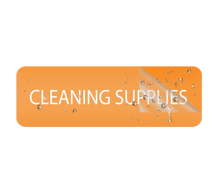 Signs Bylita Fancy Cleaning Supplies Sign Laser-Engraved Lettering ...