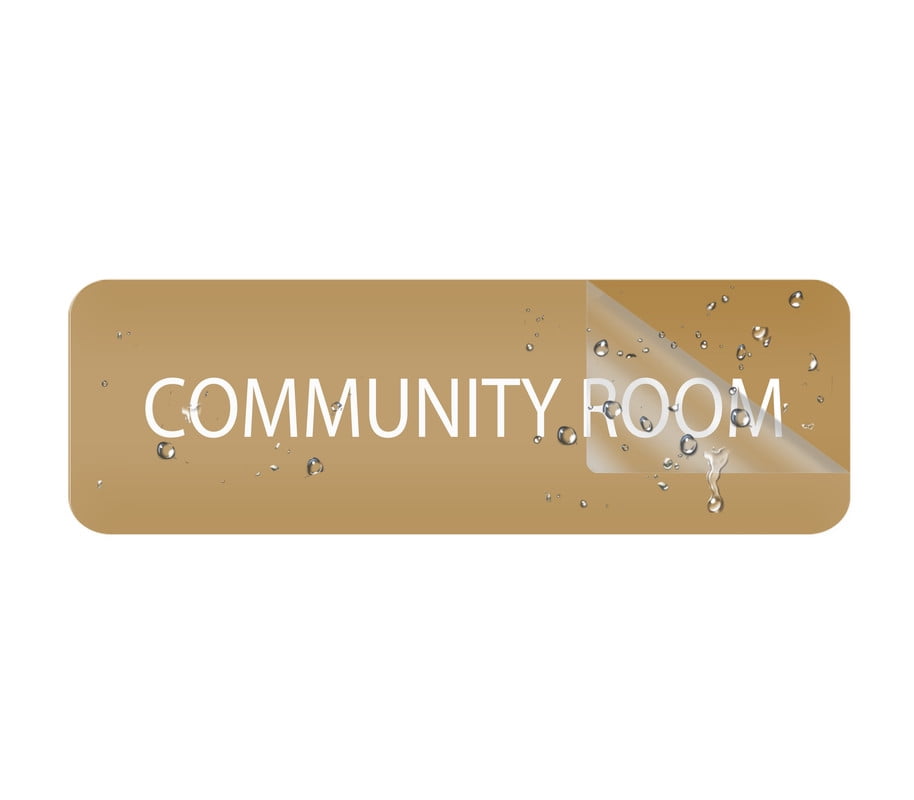 Signs Bylita Fancy Community Room Sign Laser-Engraved Lettering Durable ...