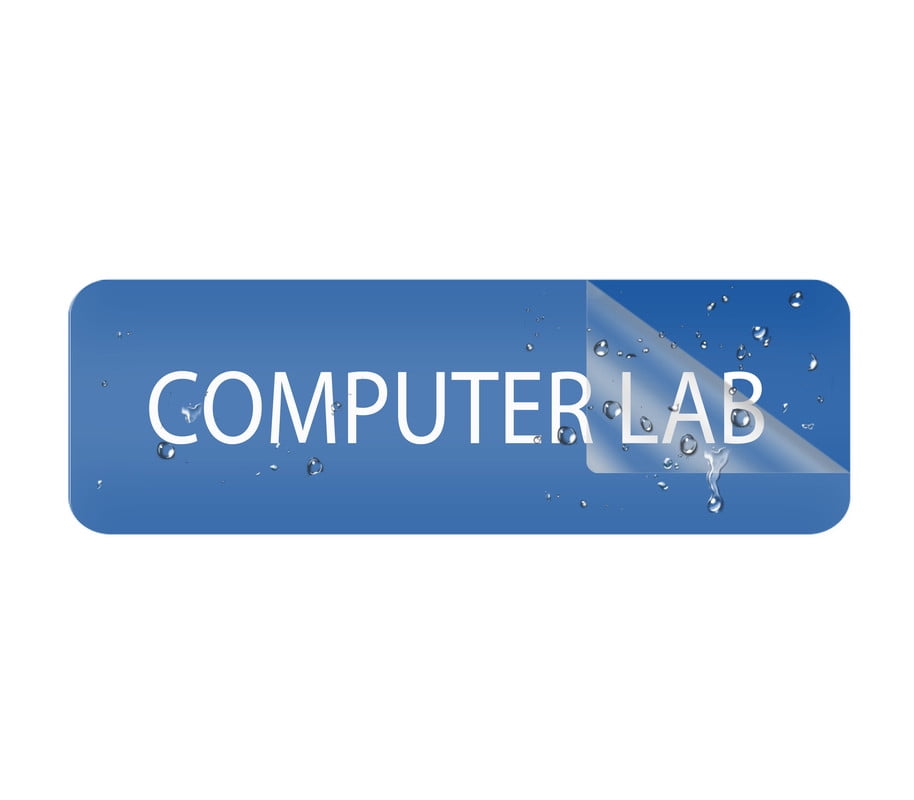 Signs Bylita Fancy Computer Lab Sign Laser-Engraved Lettering Durable ...