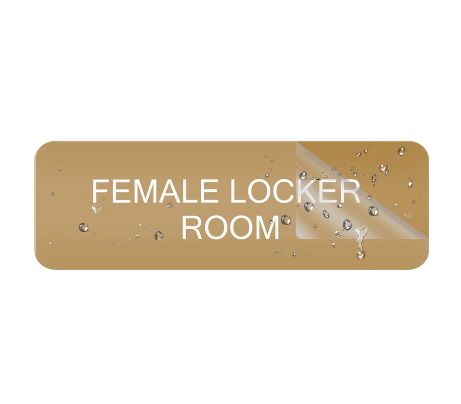 Signs Bylita Fancy Female Locker Room Sign Laser-Engraved Lettering ...