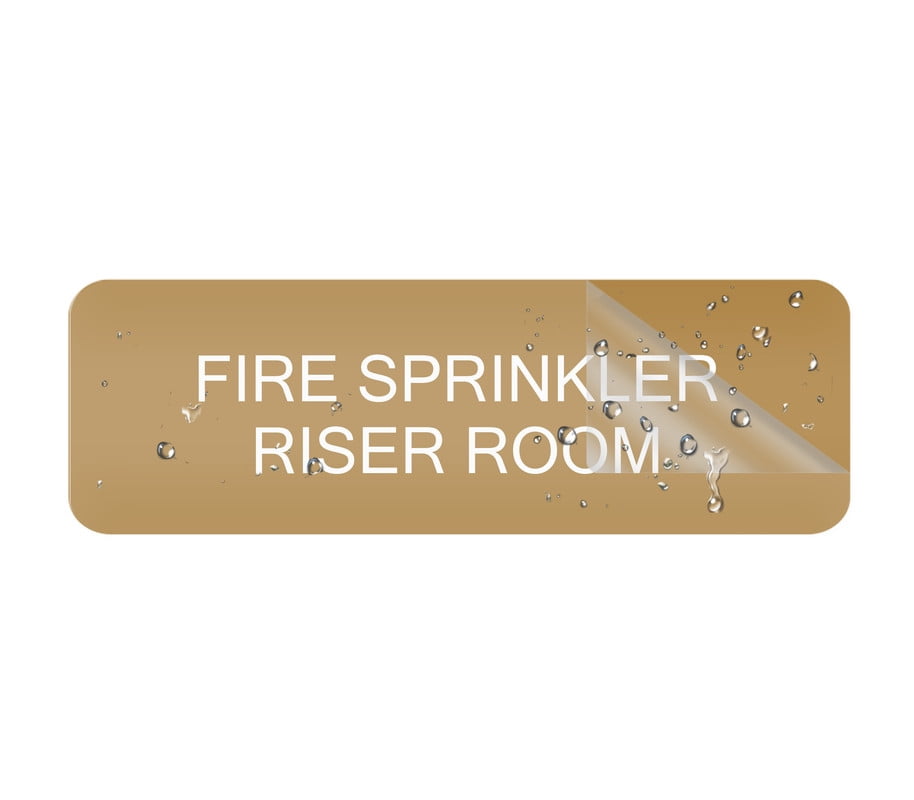Signs Bylita Fancy Fire Sprinkler Riser Room Sign Laser-Engraved ...