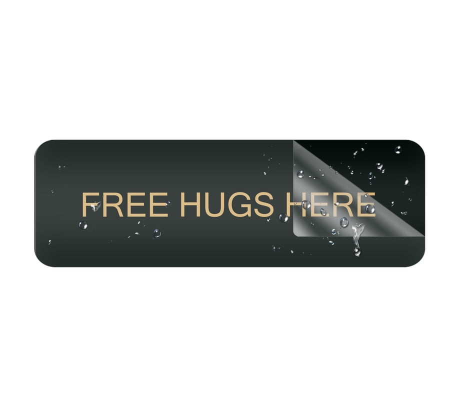 Signs Bylita Fancy Free Hugs Here Sign Laser-Engraved Lettering Durable ...