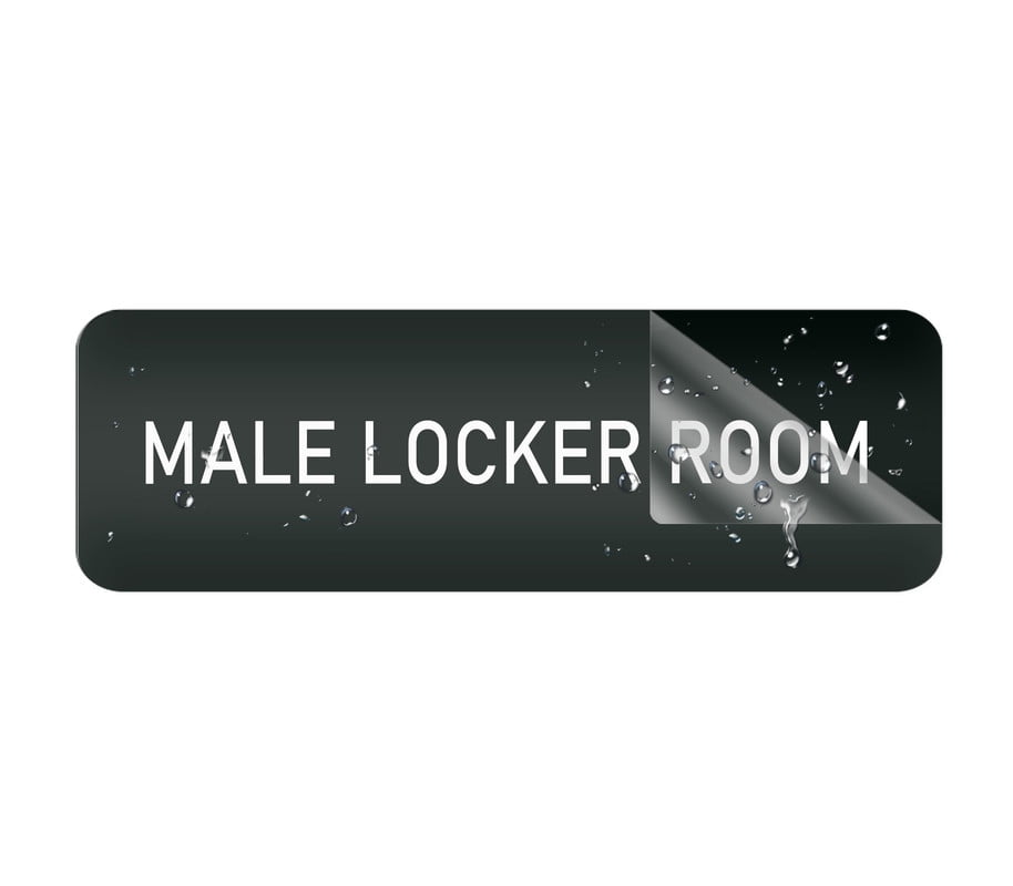 Signs Bylita Fancy Male Locker Room Sign Laser-Engraved Lettering ...