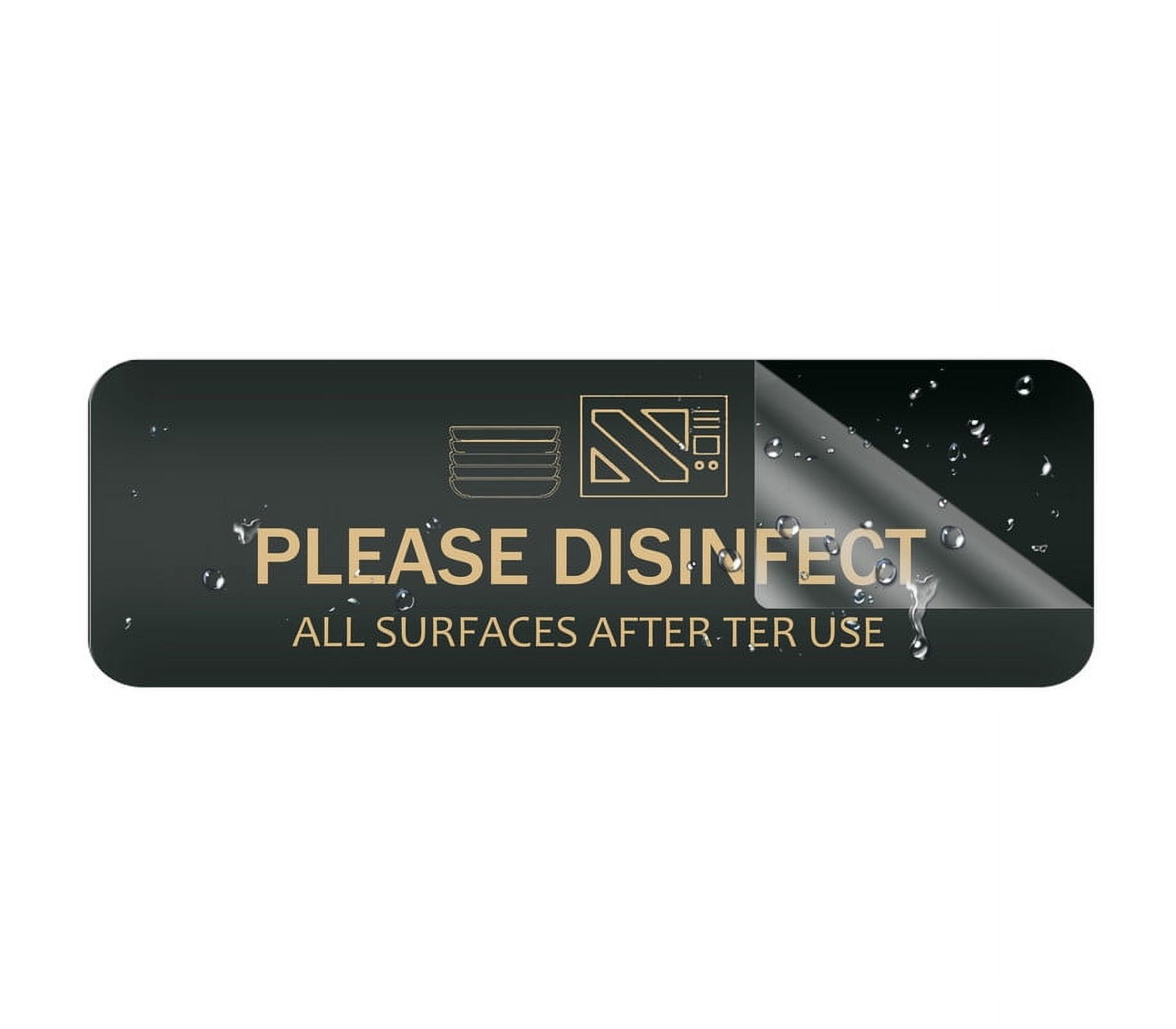 Signs Bylita Fancy Please All Surfaces After Use Wall Or Door Sign ...