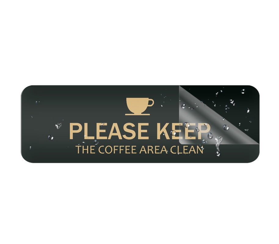 Signs Bylita Fancy Please Keep The Coffee Area Clean Wall Or Door Sign ...