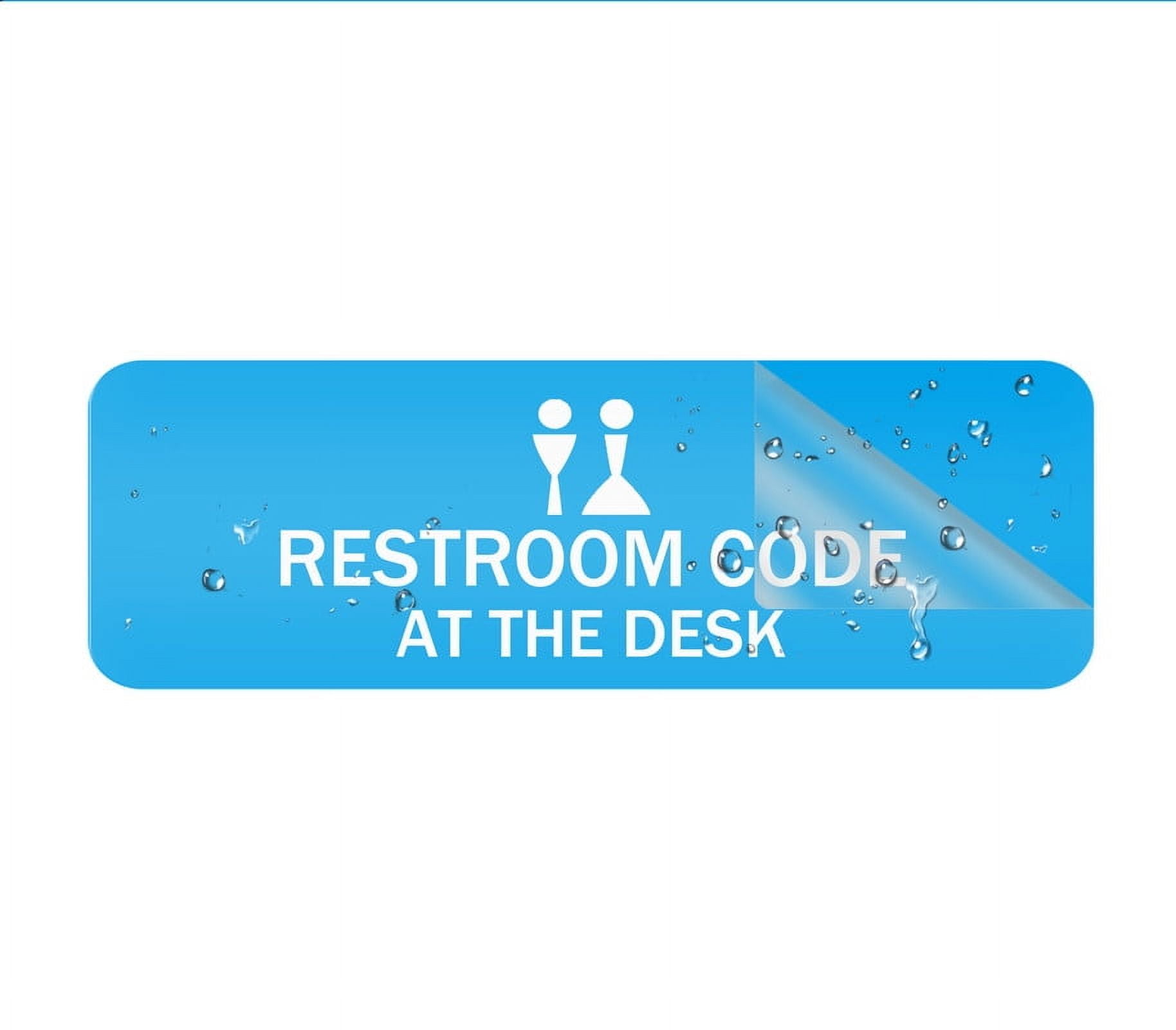 Signs Bylita Fancy Restroom Code At The Desk Wall Or Door Sign 10X3 ...