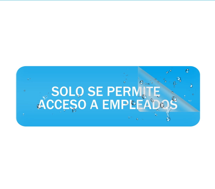 Signs Bylita Fancy Solo Se Permite Acceso A Empleados Wall Or Door Sign ...