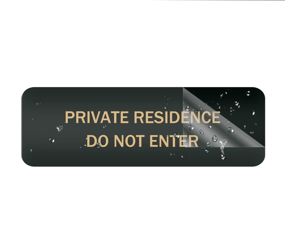 Signs Bylita Oval Private Residence Do Not Enter Sign Laser-Engraved ...