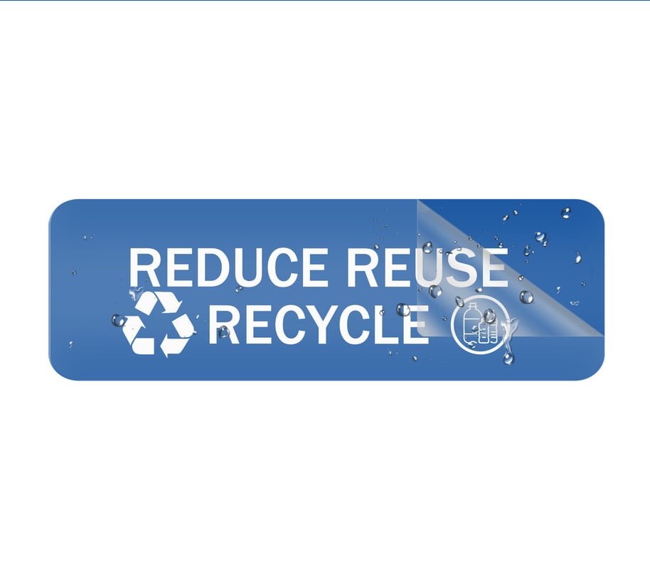 Signs Bylita Oval Reduce Reuse Recycle Sign Laser-Engraved Lettering ...