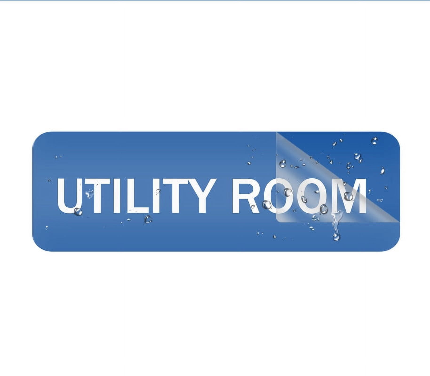 Signs Bylita Oval Utility Room Sign Laser-Engraved Lettering Durable ...