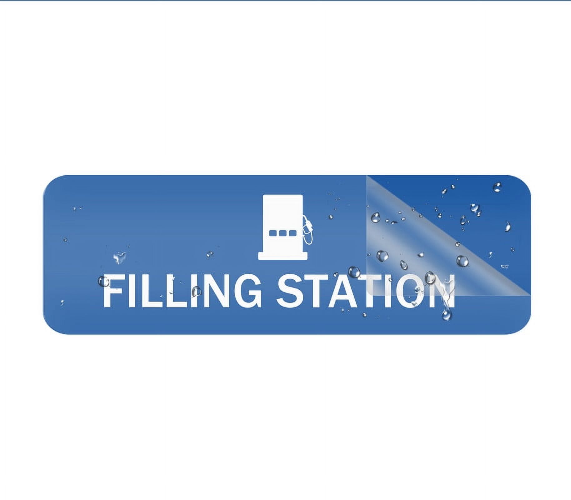 Signs Bylita Square Filling Station Wall Or Door Sign Acrylic Plastic ...