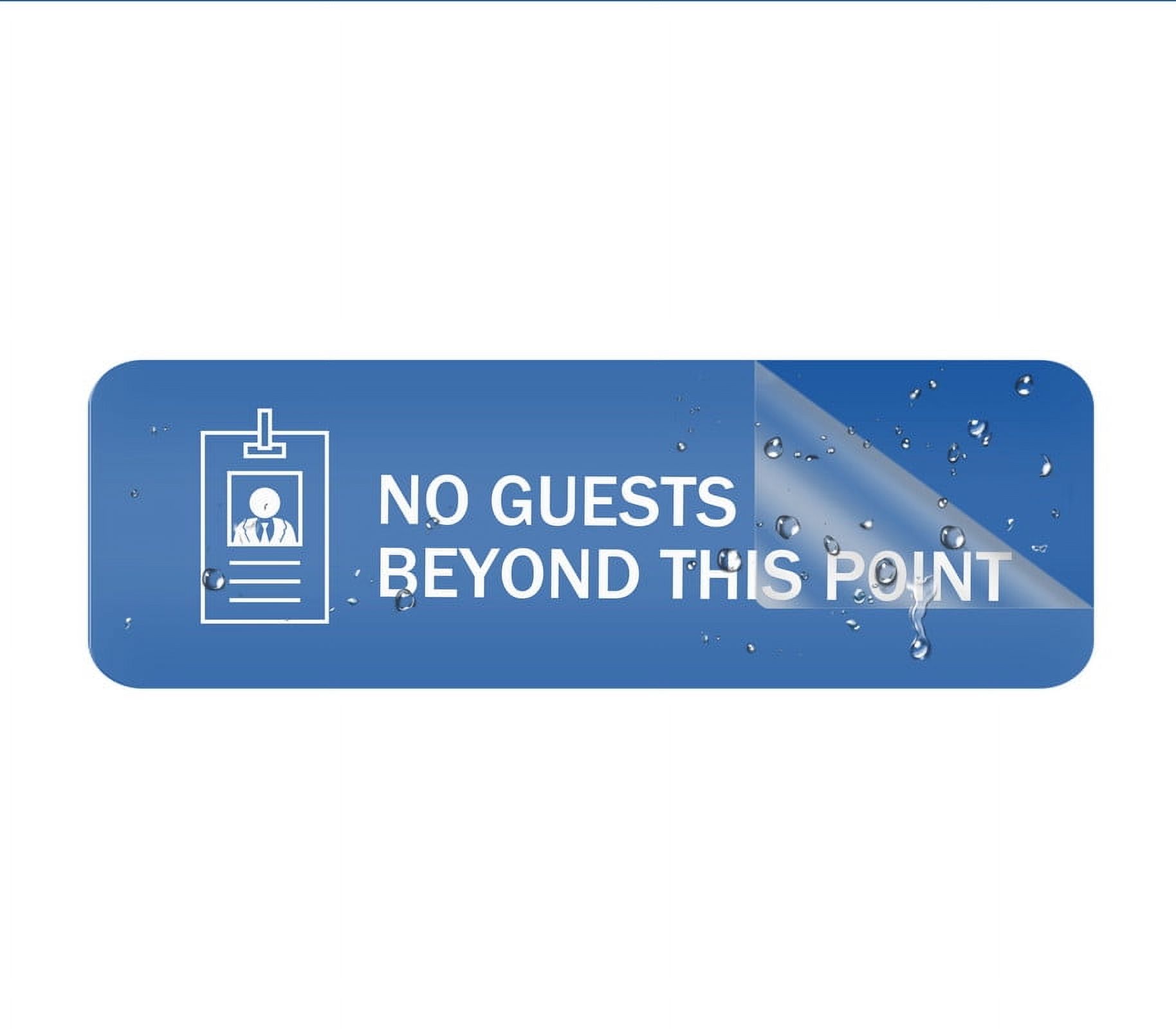 Signs Bylita Square No Guests Beyond This Point Graphic Wall Or Door ...