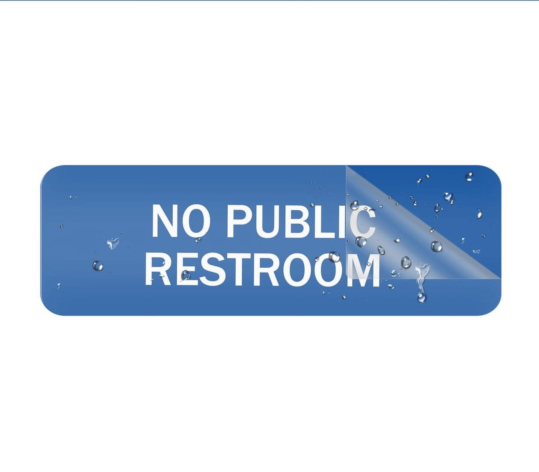 Signs Bylita Square No Public Restroom Sign Easy Installation Durable ...
