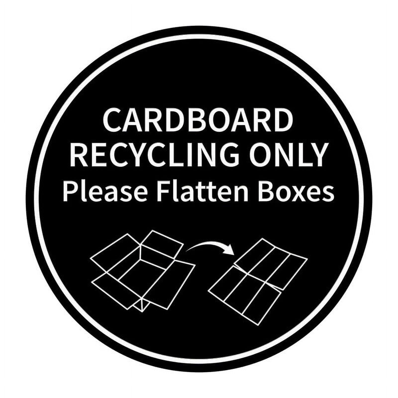 Signs Circle Cardboard Recycling Only Please Flatten Boxes Wall or Door ...