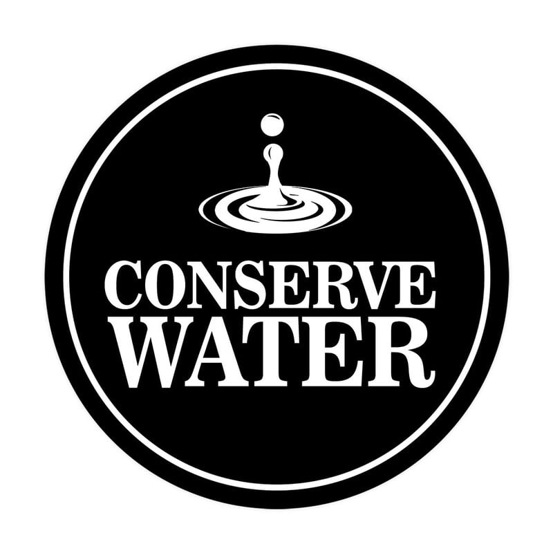 Signs Circle Conserve Water Wall or Door Sign Size: 12 x 12 inch ...