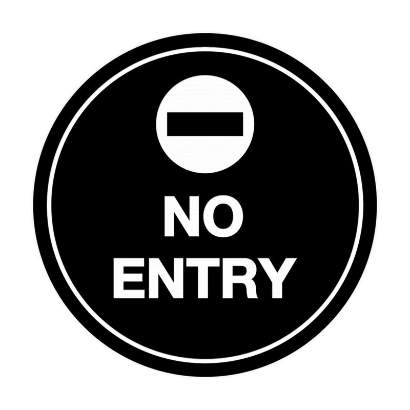 Signs Circle No Entry Sign Size: 12 x 12 inch - Walmart.com