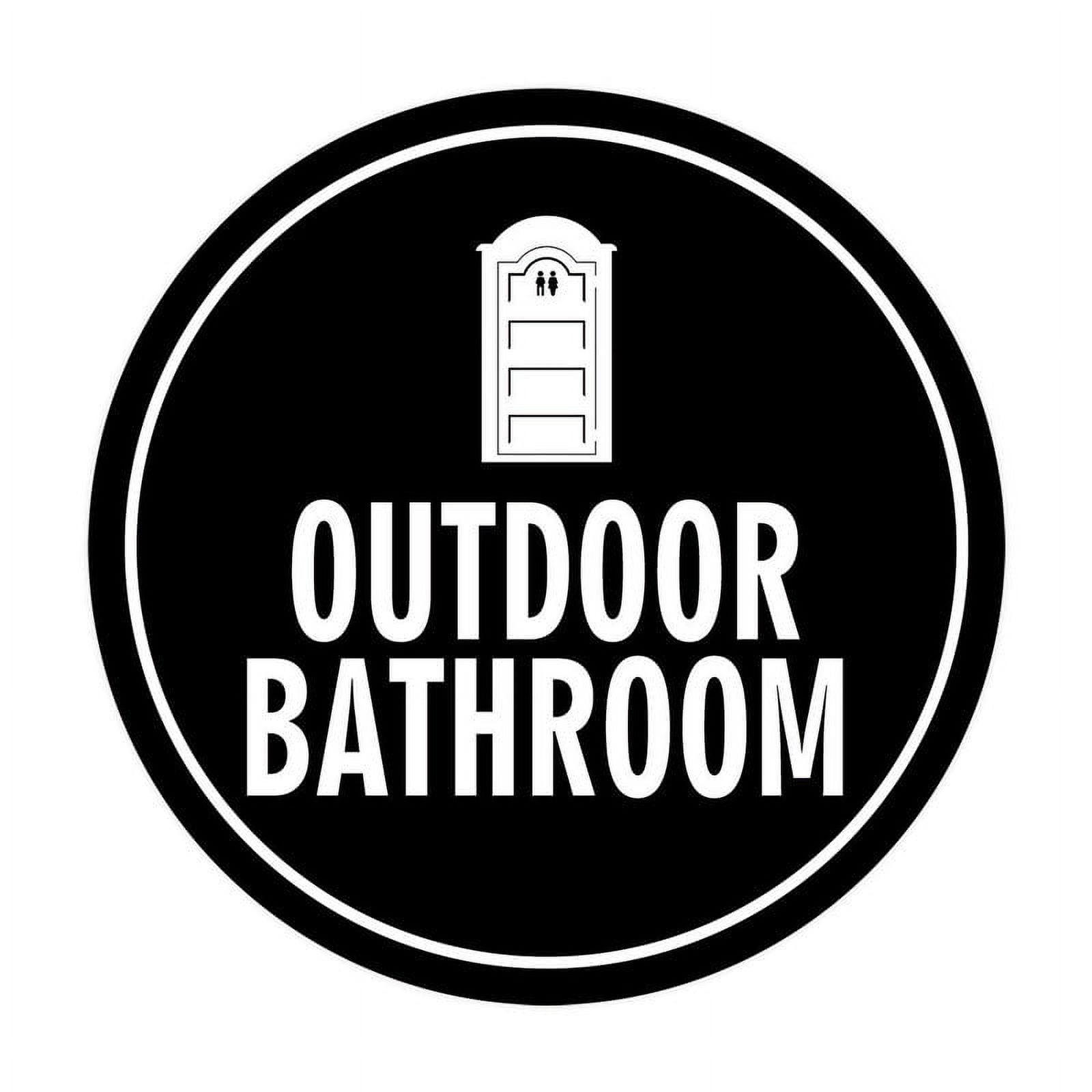 Signs Circle Outdoor Bathroom Wall or Door Sign Size: 12 x 12 inch ...